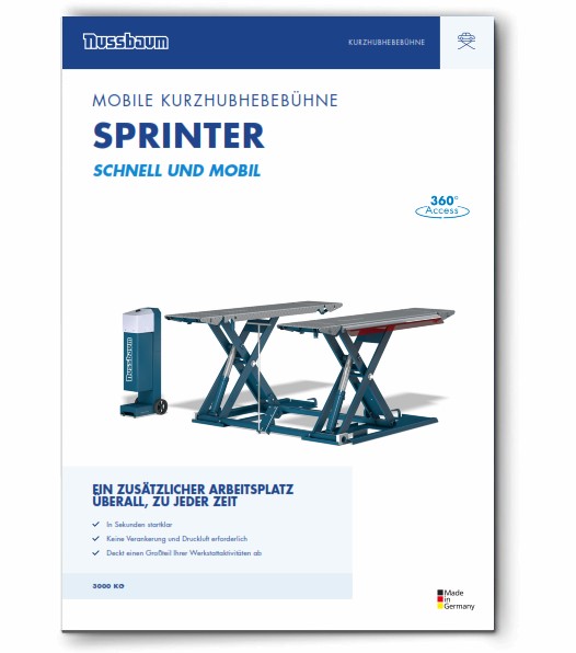 Nussbaum Sprinter Mobil 3000 – Mobile Scherenhebebühne